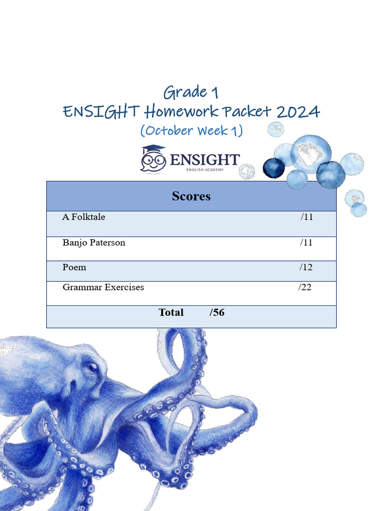 G1 Homework Packet_2024_October Week 1 (1) | PDF