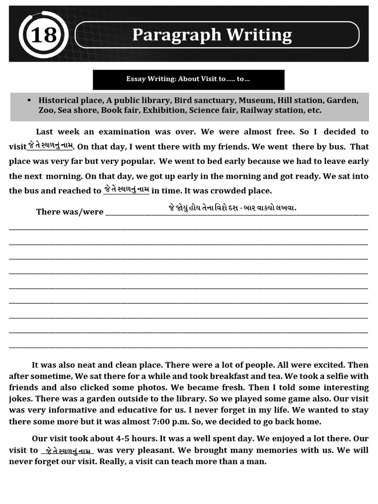 9th English Paragraph Writing | PDF | Tiger | Hobbies