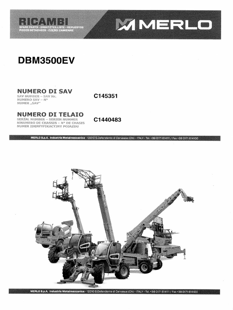 Catalogue Merlo DBM3500EV | PDF