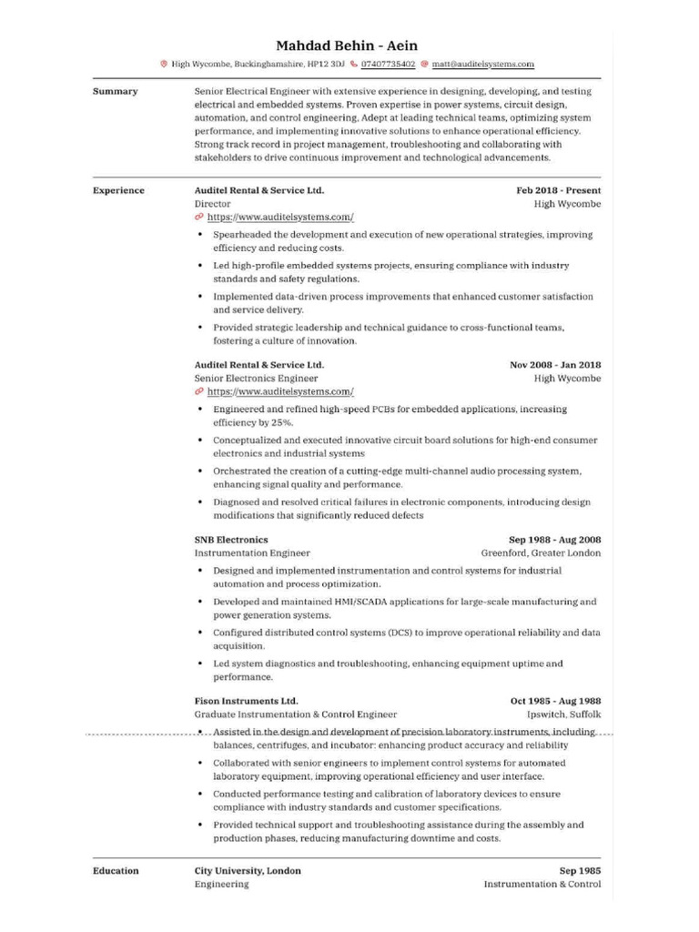 Matt CV Revised | PDF