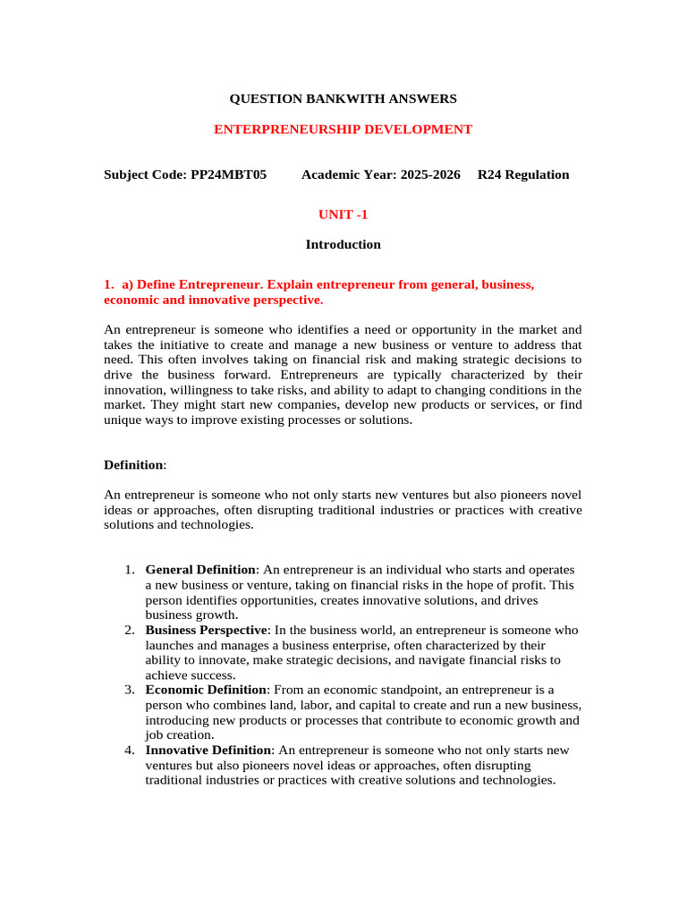 Ed Material | PDF | Entrepreneurship | Startup Company