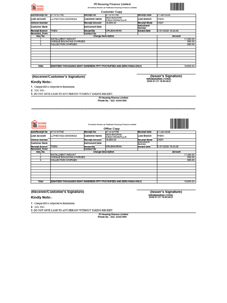 Moovendran Kandiyananpillai Emi Jan 2026 | PDF