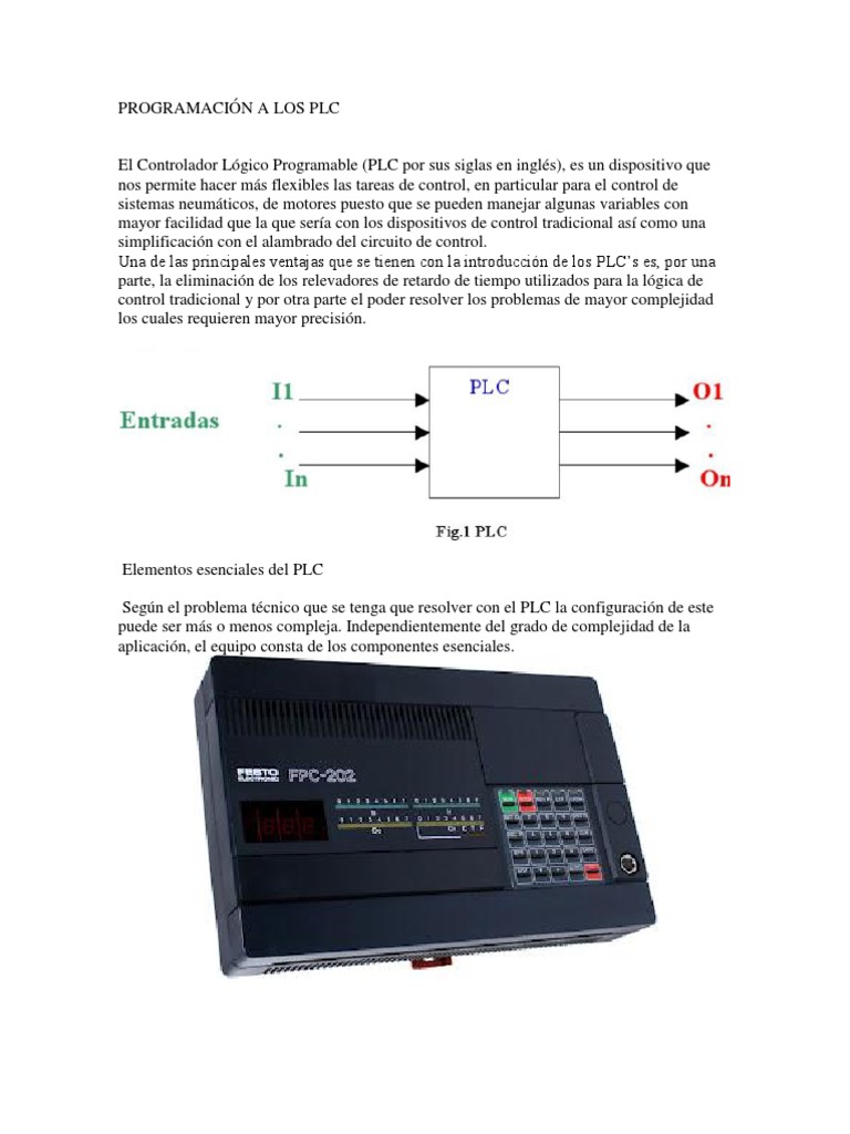 Programación A Los PLC | PDF | Controlador lógico programable ...