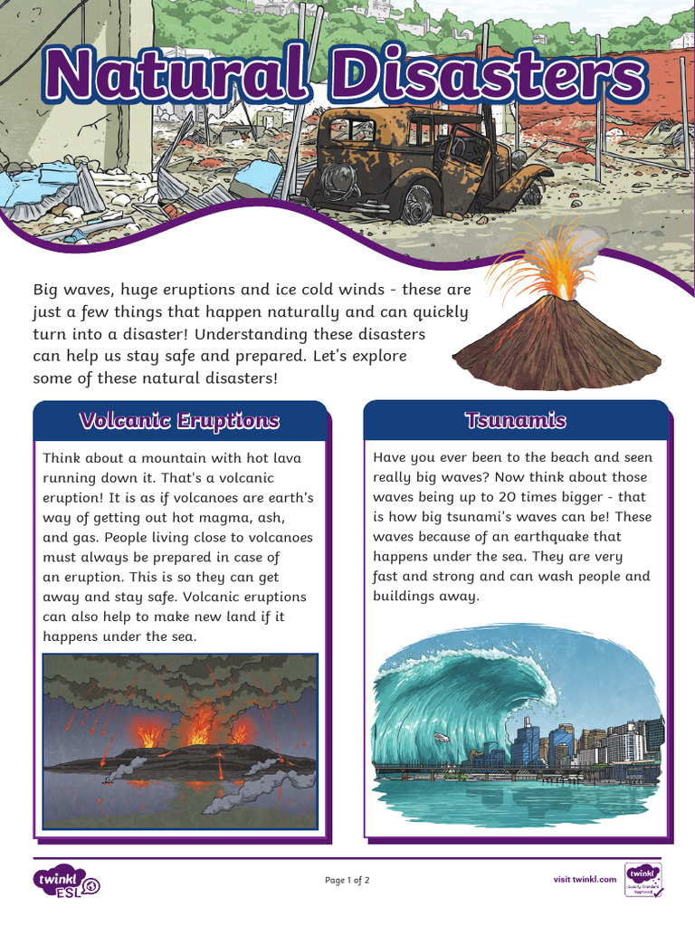 t 1702455439 Esl Reading Comprehension Natural Disasters Fact File ...