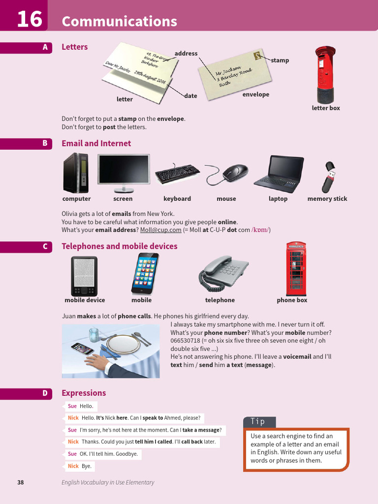 Essential Communication Vocabulary Guide | PDF | Telephone | Human ...