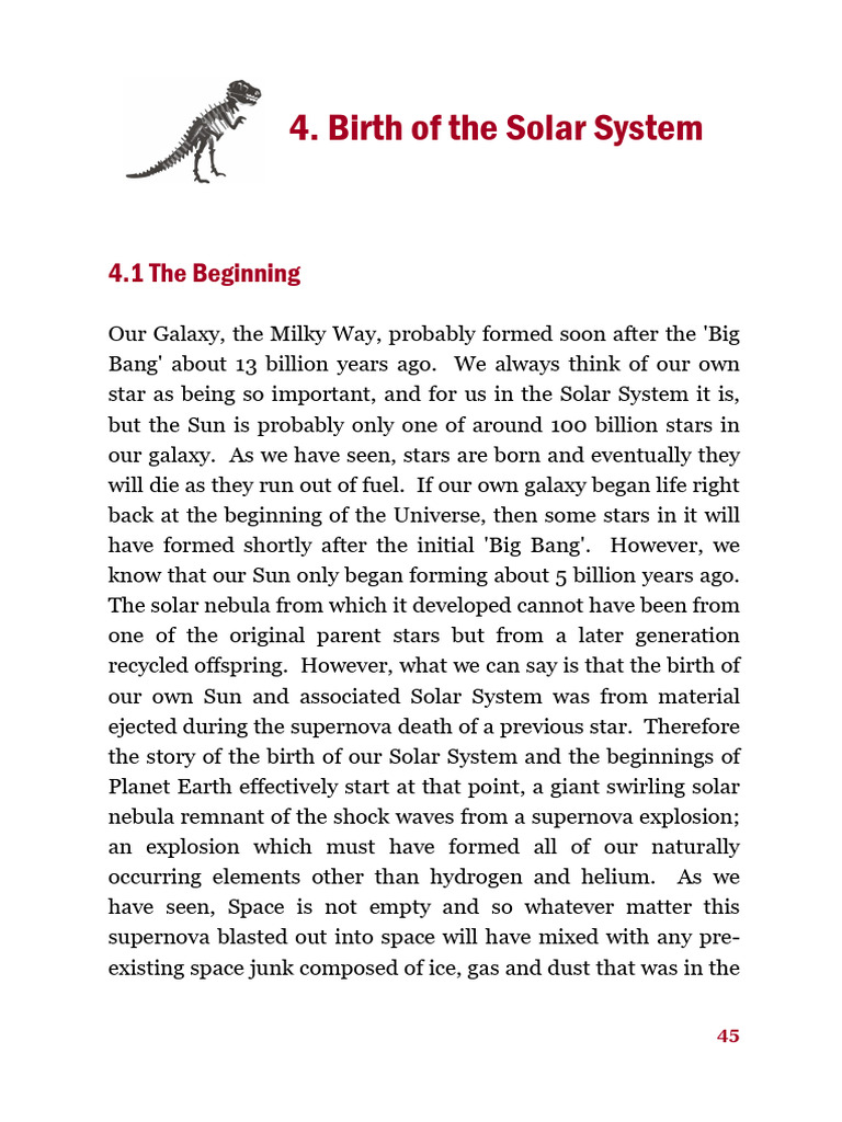 04. BGPE TEXTBOOK - Birth of the Solar System | PDF | Solar System ...