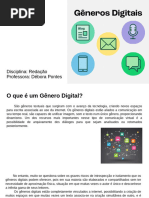 Gêneros Digitais: Conceitos e Características | PDF | Hipertexto | Internet