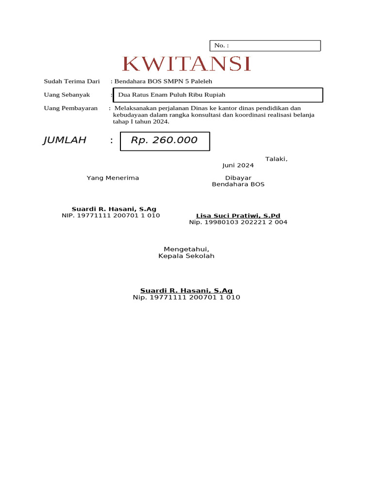 KWITANSI | PDF