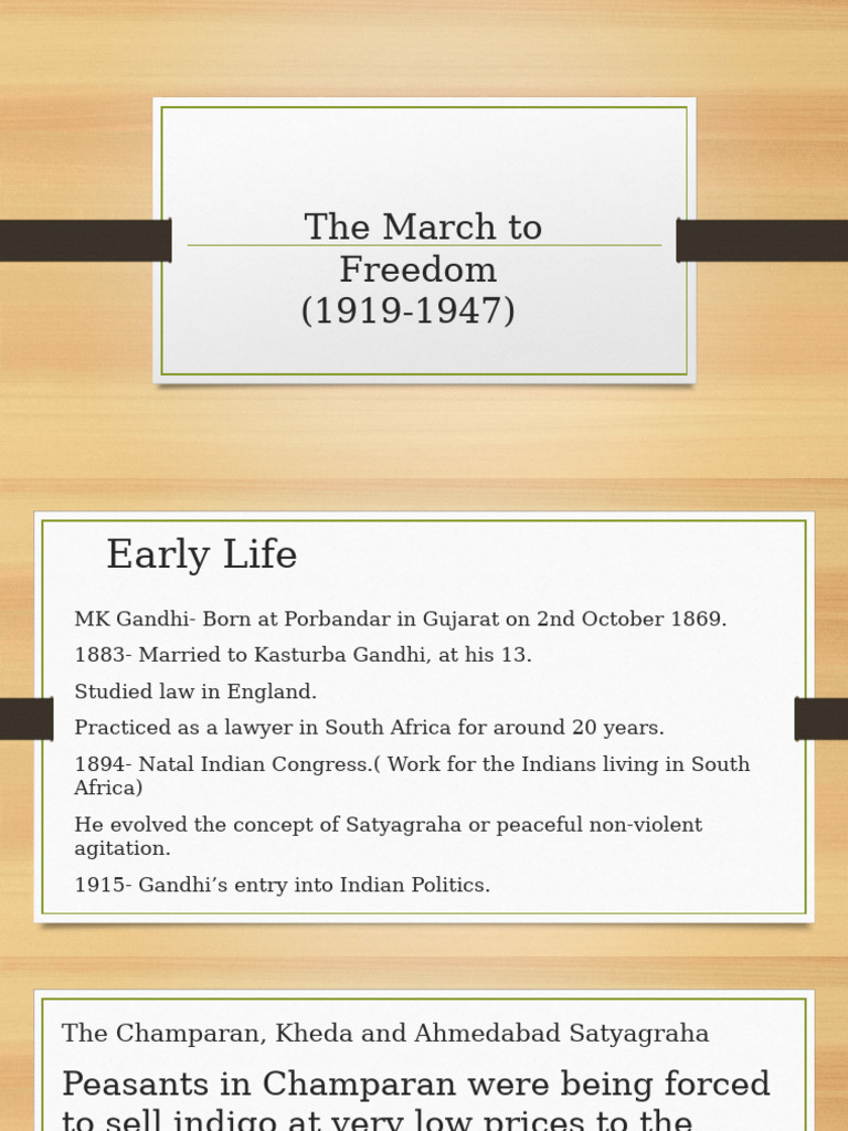 The March to Freedom | PDF | Mahatma Gandhi | Two Nation Theory