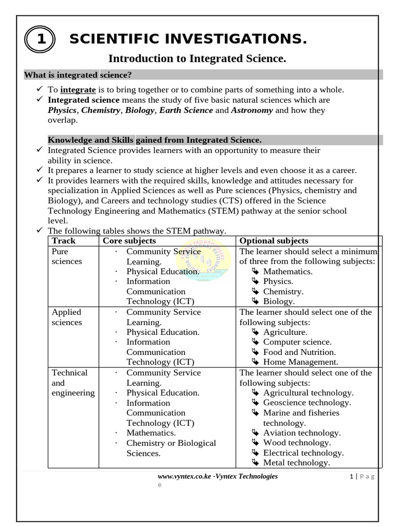 Integrated Science: Importance & Safety | PDF | Mixture | Area