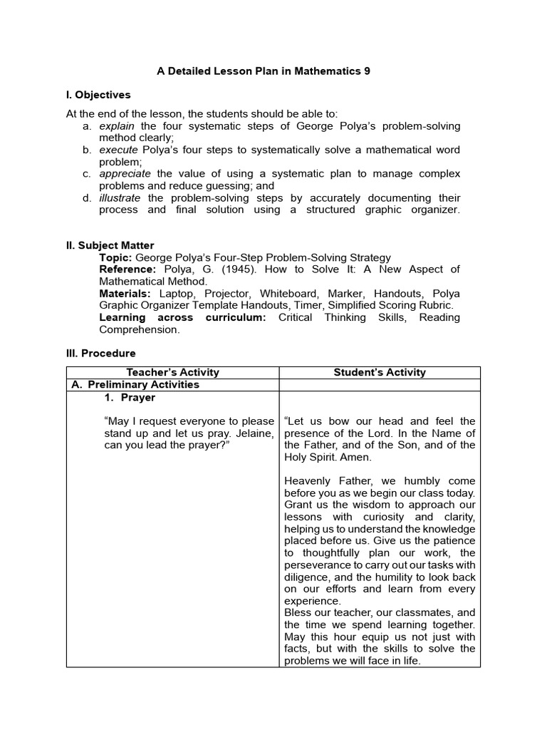 Detailed Lesson Plan Final_Dalimet | PDF | Lesson Plan