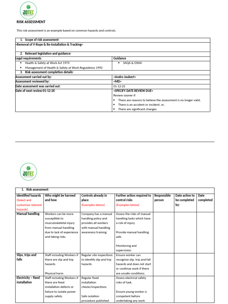 Risk Assessment | PDF | Occupational Safety And Health | Risk