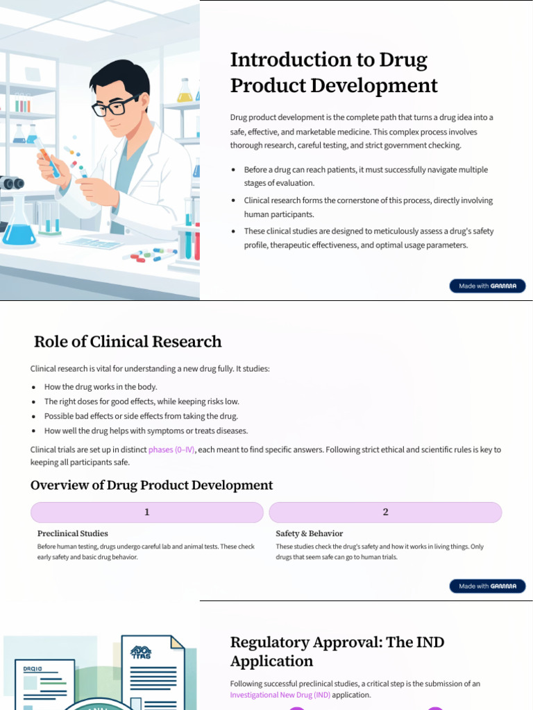 Drug Product Development Overview | PDF | Phases Of Clinical Research ...