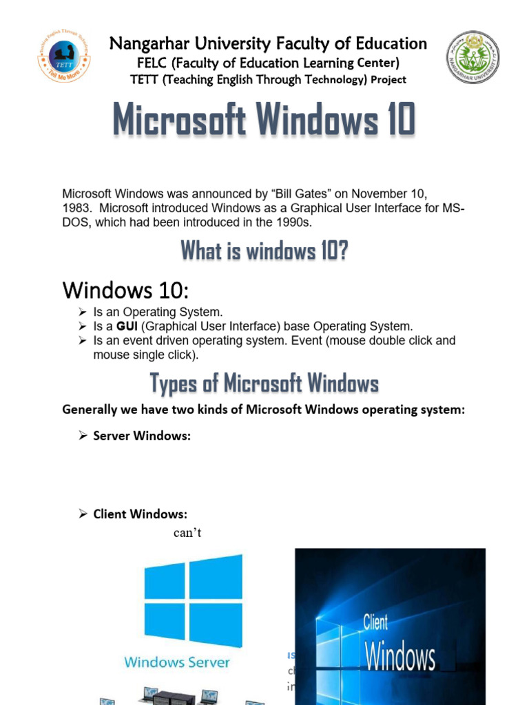 Widows 10 | PDF | Window (Computing) | Booting