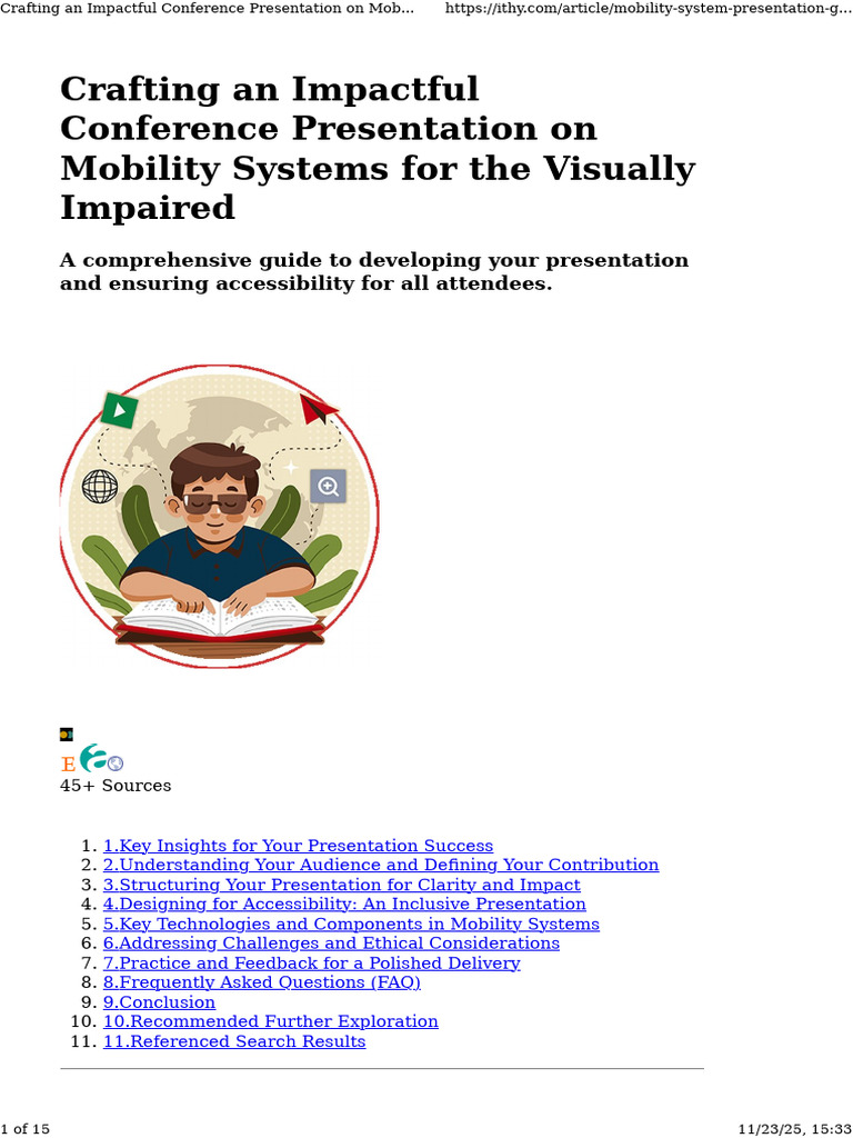 Crafting an Impactful Conference Presentation on Mobility Systems for ...
