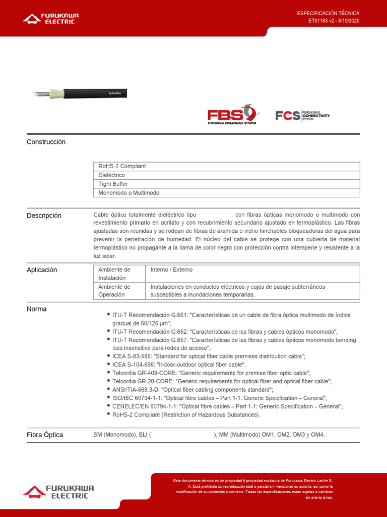 cable-optico-fiber-lan-indoor_outdoor---exp | PDF | Óptica | Equipo eléctrico