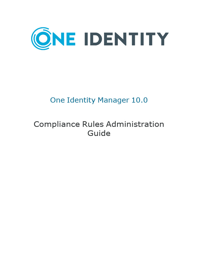 One Identity Manager Compliance Rules 10.0 | PDF | Regulatory ...
