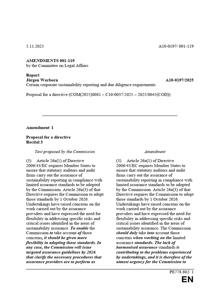 EU Comission Proposal | PDF | Audit | Directive (European Union)