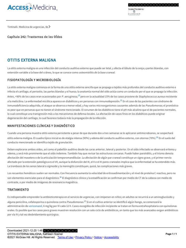Otitis Externa Maligna_72654cd4b557ae241371a6066b411bca | PDF ...