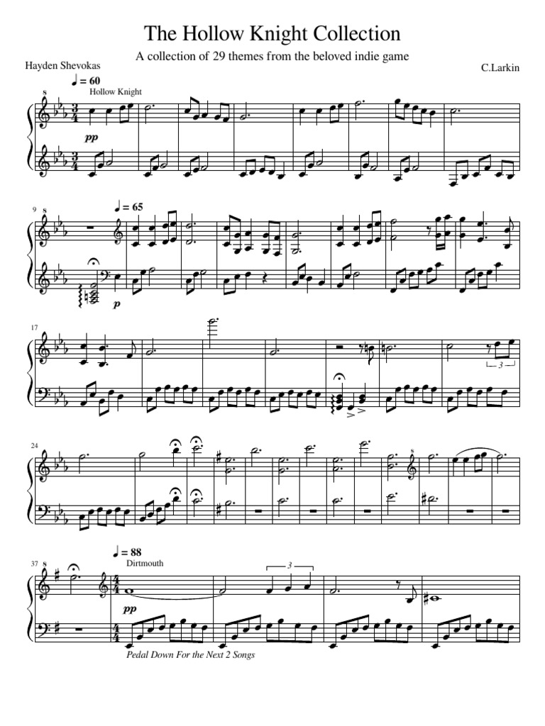 Hollow Knight Piano Collection | PDF