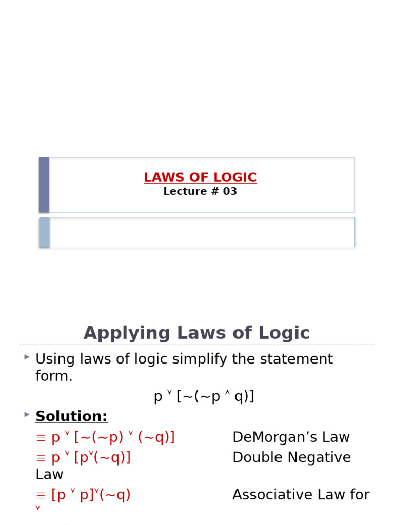 Simplifying Logical Statements and Implications | PDF | Syntax (Logic ...