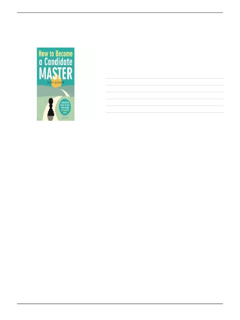 How to Become a Chess Candidate Master | PDF | Chess | Traditional ...