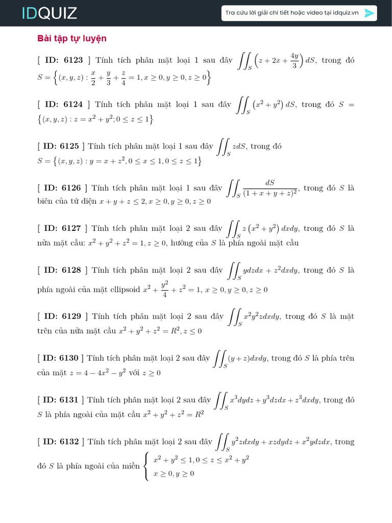 Chương 5 Tích Phân Mặt-trang | PDF