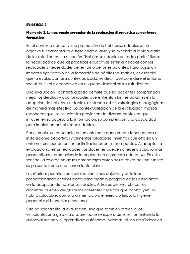 PABA020112MSPLRLA6_EVIDENCIA 2 | PDF | Evaluación | Enseñando