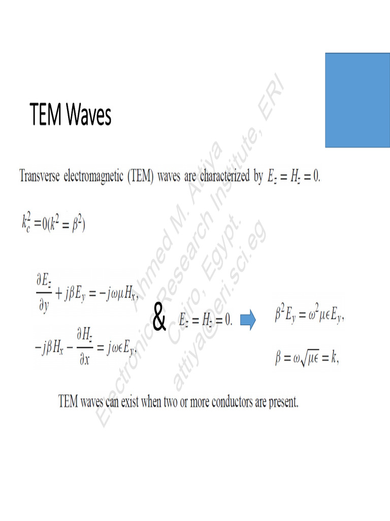 Chapter03-c TEM Waves | PDF | Electromagnetic Radiation | Electrodynamics