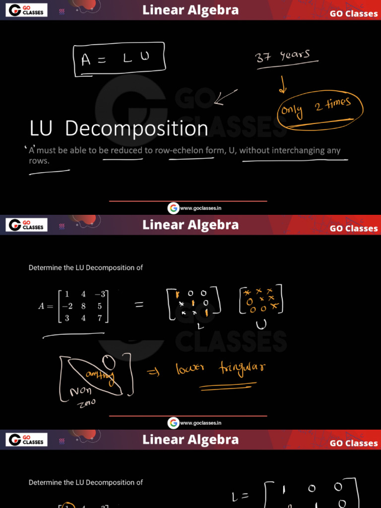 Lu Decomposotion | PDF