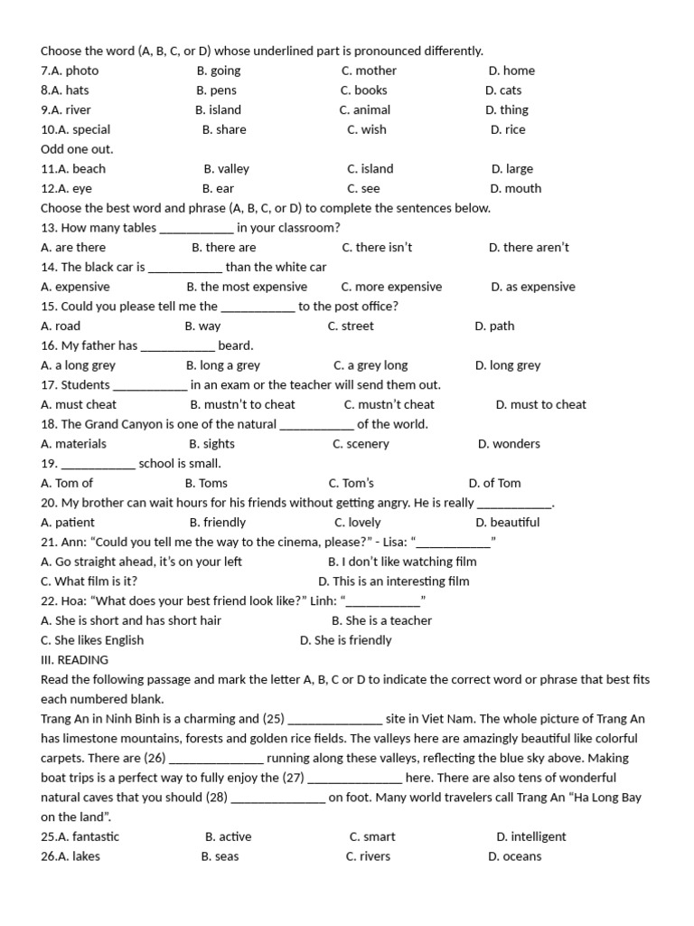 Choose the Word | PDF