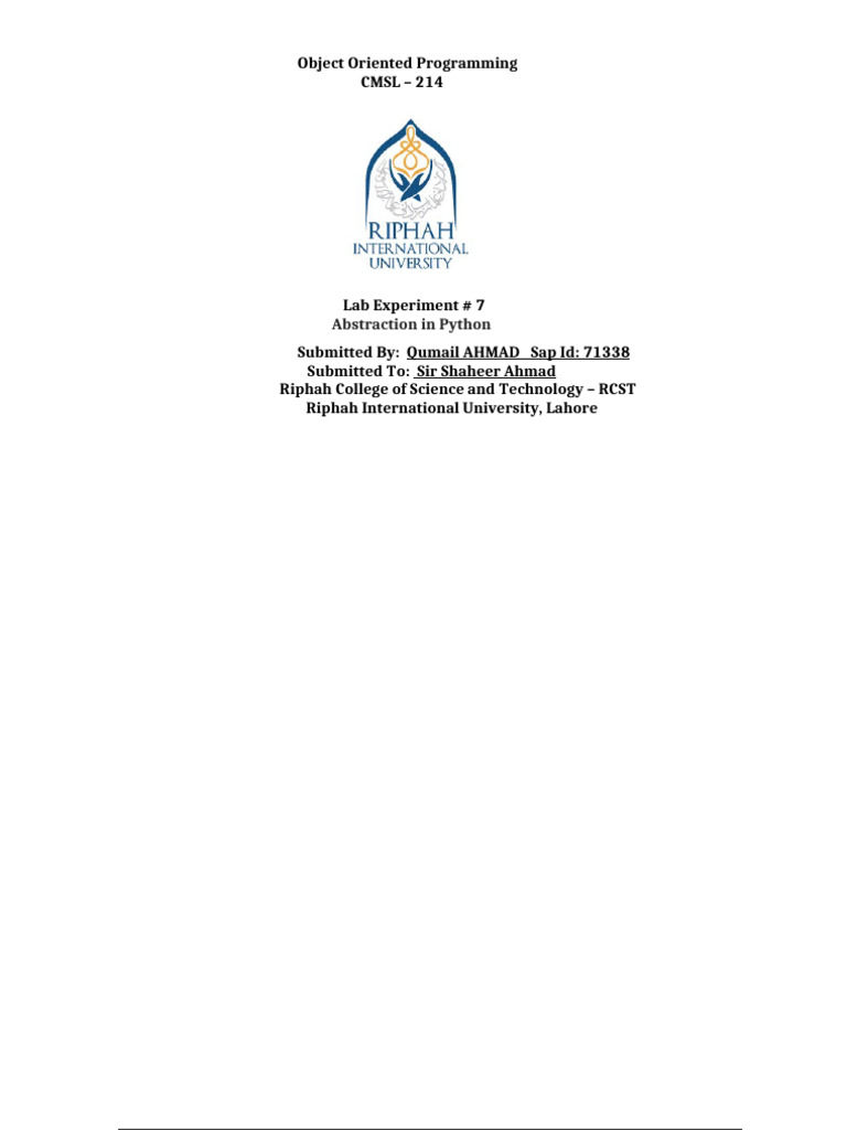 Abstraction in Python (1) | PDF