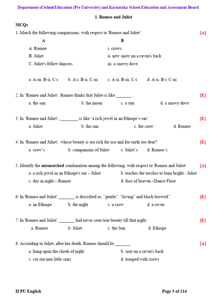 2nd PUC English Question Bank | PDF | The Prophet (Book) | Prison