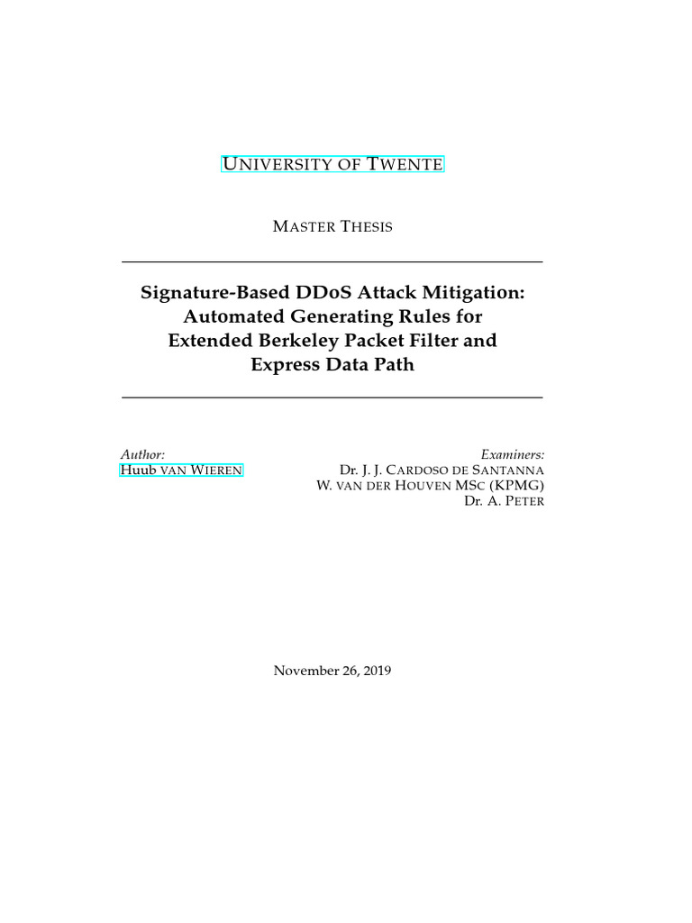 Signature-Based DDoS Attack Mitigation | PDF | Denial Of Service Attack ...