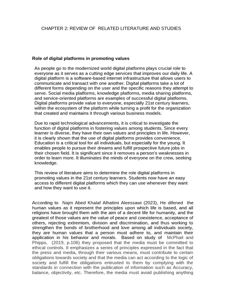 Digital Platforms and Student Values | PDF | Popular Culture & Media ...