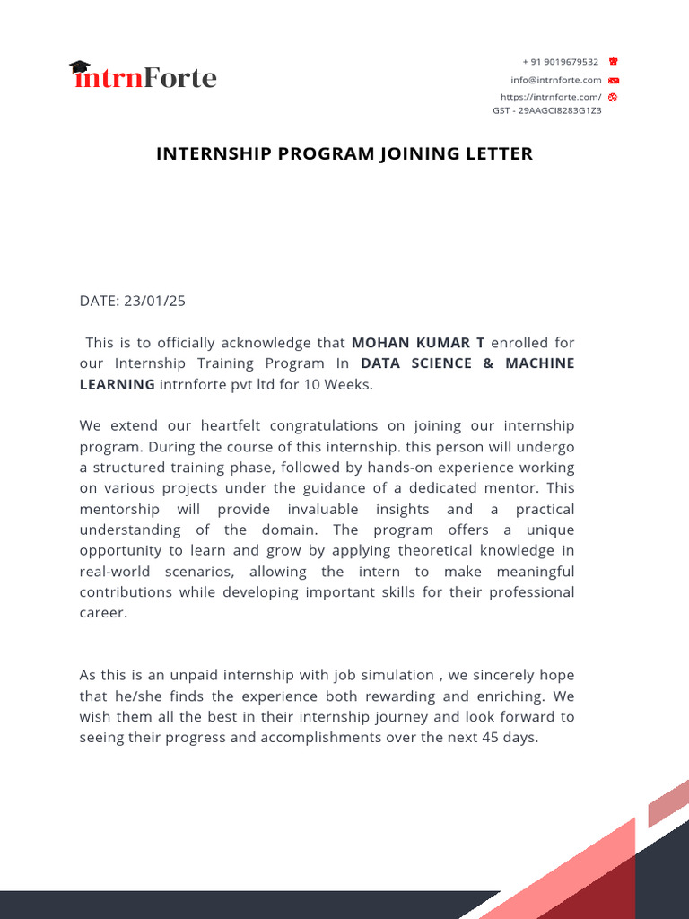 Internship-training Joining Letter - 2025_20260123_160633_0000 | PDF