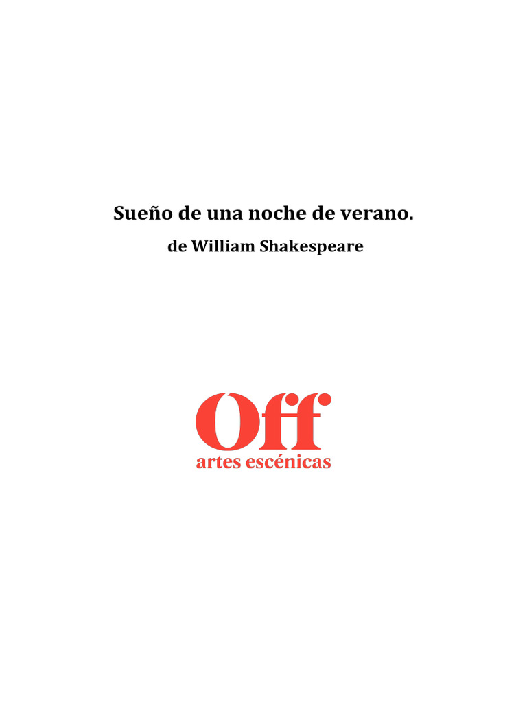 "Sueño de una Noche de Verano: Resumen" | PDF | Teseo | Sueño de una ...