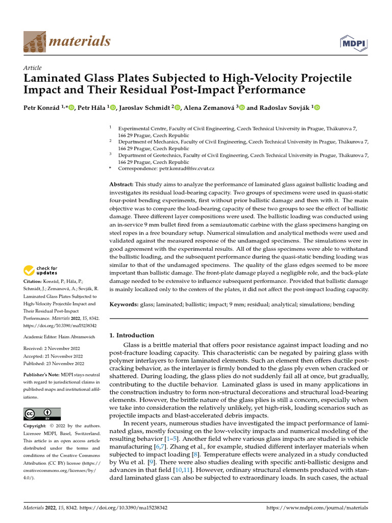 Laminated Glass Impact Performance Study | PDF | Glasses | Ductility