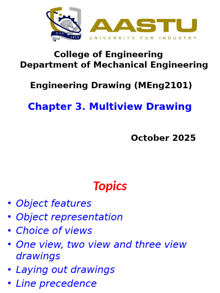 Multiview Drawing Techniques in Engineering | PDF | Tangent | Geometry