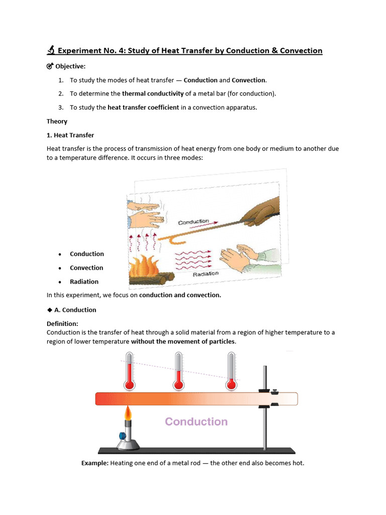 Experiment No.4 Study of Heat Transfer by Conduction & Convection-3 ...