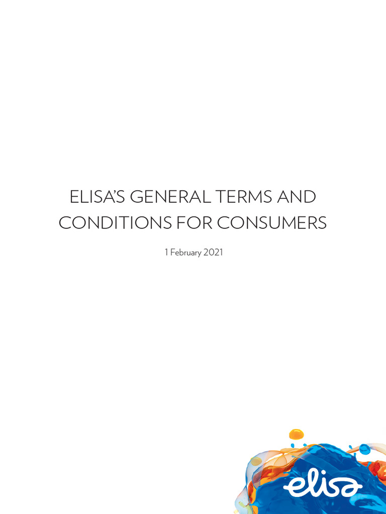Elisa Consumer Terms and Conditions | PDF | Telecommunications ...
