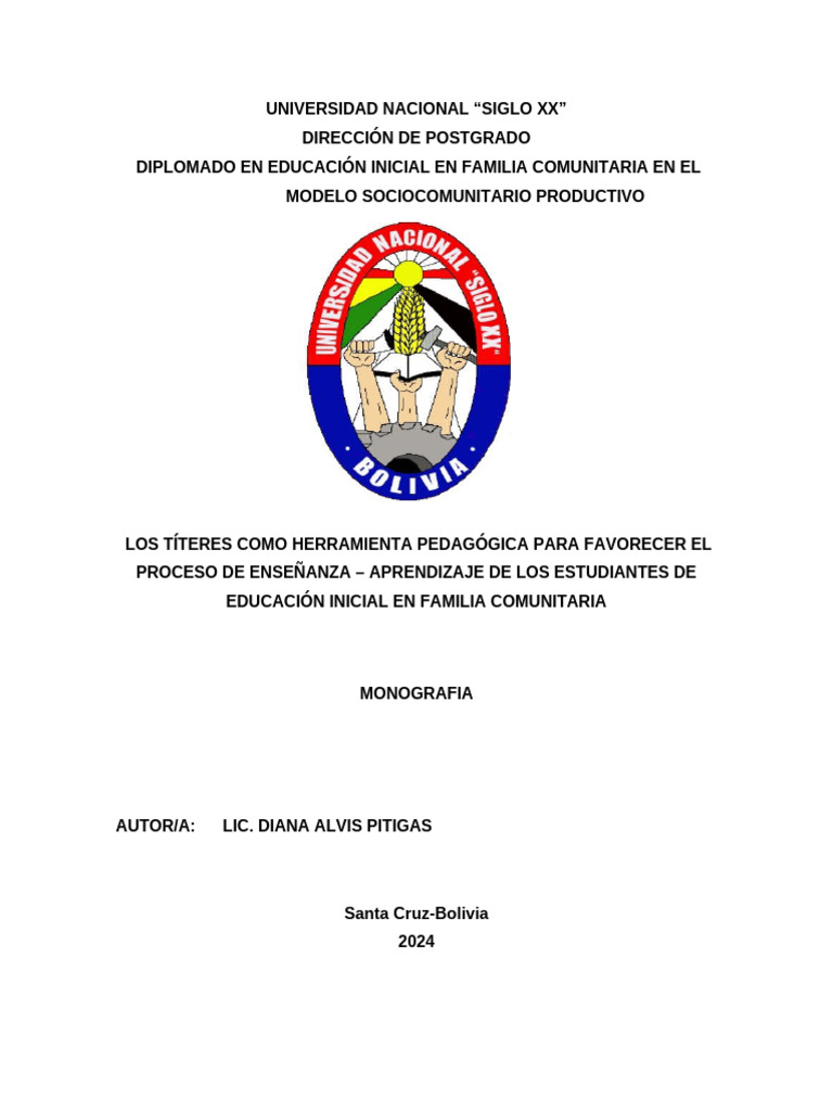 Títeres en Educación Inicial: Aprendizaje Activo | PDF | Educación de ...