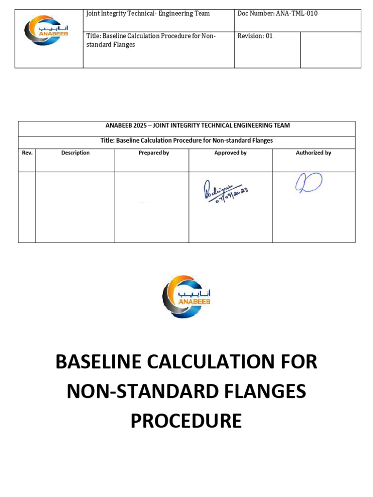 Baseline Calculation Procedure for Non-standard Flanges (1) | PDF ...