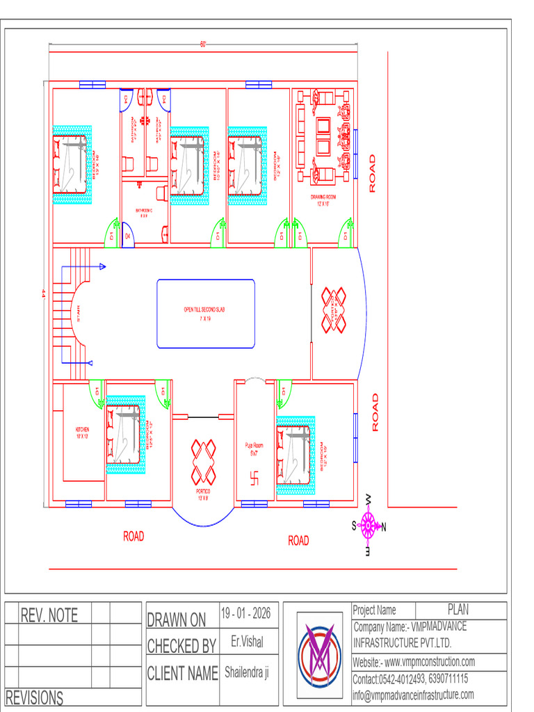 Shailendra Ji Residential Plan | PDF | Room | Interior Design