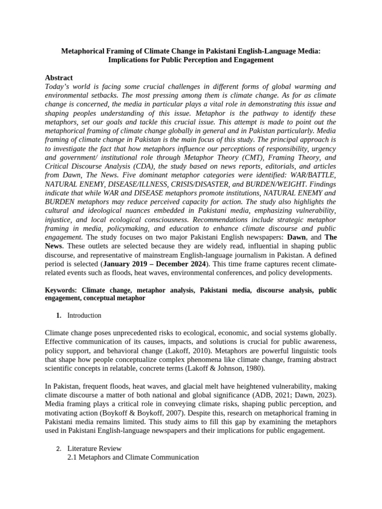 Article | PDF | Framing (Social Sciences) | Metaphor