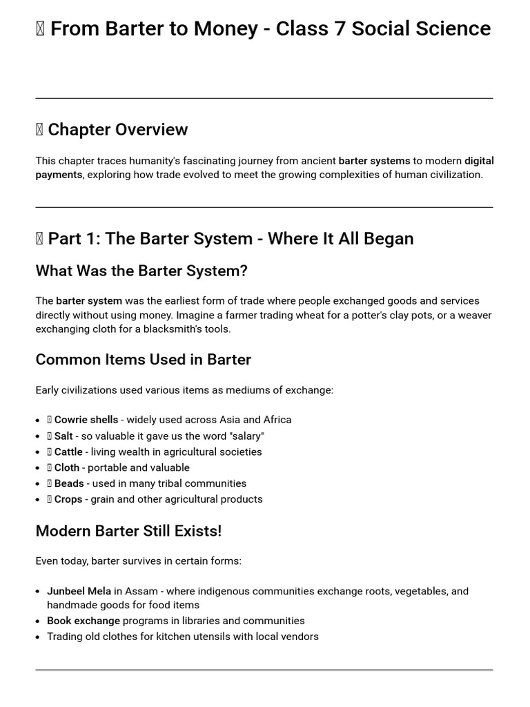 Evolution of Money from Barter to Digital | PDF | Money | Currency