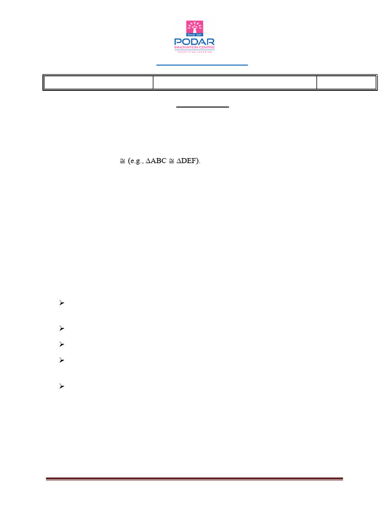 Points to Remember 7, 8 | PDF | Rectangle | Perpendicular