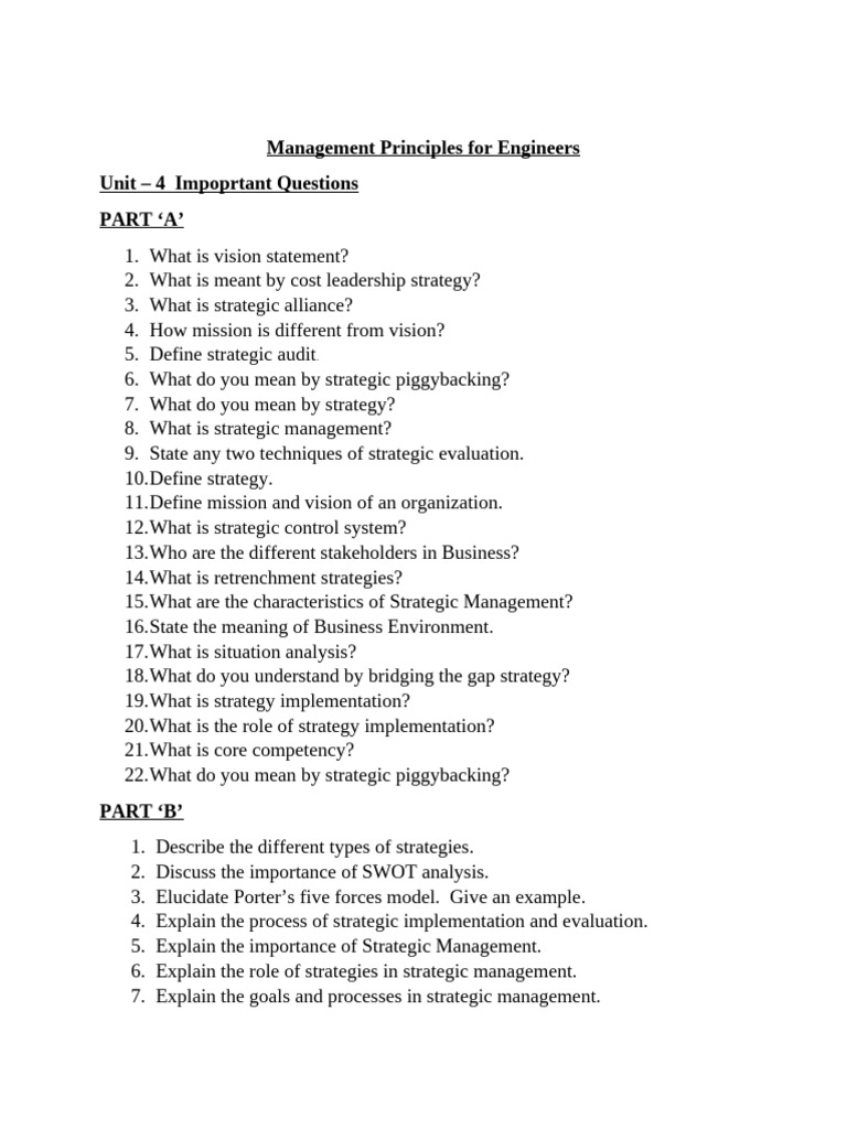 Key Management Questions for Engineers | PDF