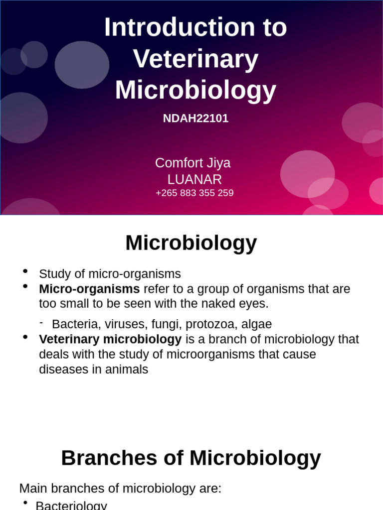 1_Intro_to_Vet_Microbiology | PDF | Bacteria | Cell (Biology)