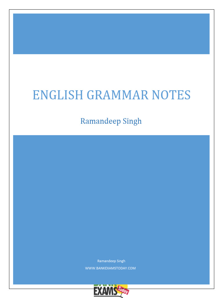English Grammar Notes_copy | PDF | English Grammar | Verb